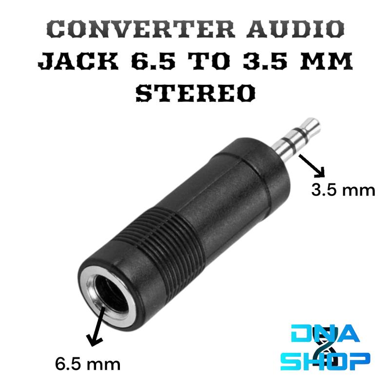 (DNA) Konverter Colokan MIC AUX 6.5mm To 3.5mm Stereo Audio Jack ...