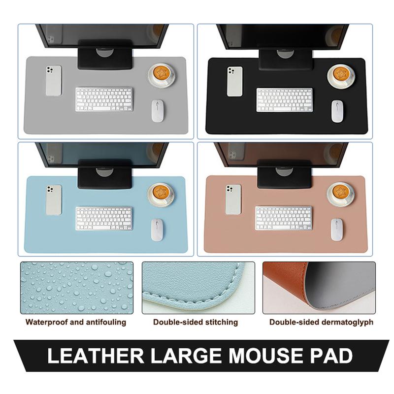 Stitched Large Leather Size Waterproof Usb Mousepad Mouse Pad Anti-slip ...