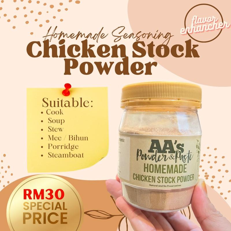 Homemade Chicken Stock Powder 150gm (Stok Ayam Homemade) Serbuk ...