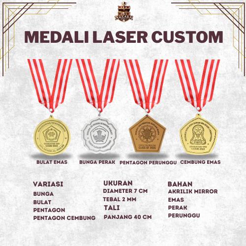 Medali Akrilik Laser Engrave Custom Emas Perak Perunggu Plus - Shop ...