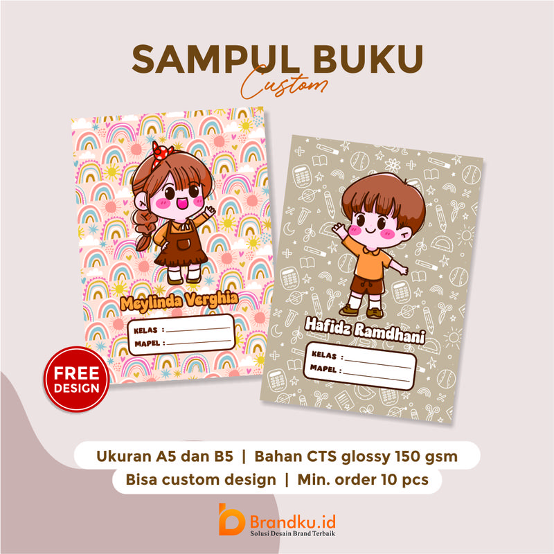 Sampul Buku Custom / Sampul Buku Tulis Anak Aesthetic / Custom - Shop ...