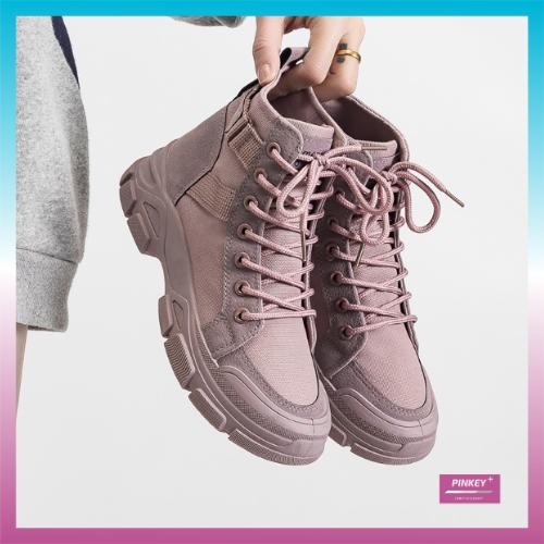 Promo PINKEY P018 Sepatu Wanita Sneakers Boots Shoes Canvas Karet ...