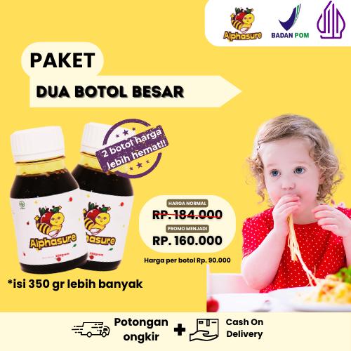 Alphasure Madu Anak 350gr 2 Botol BPOM dan Halal - Shop | Tokopedia