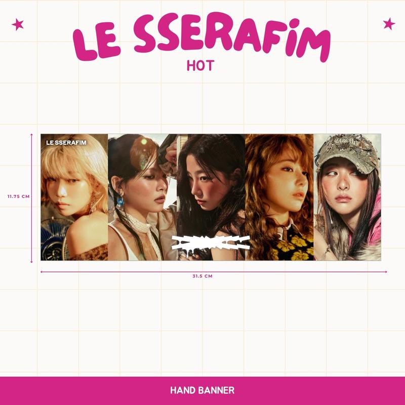 KARTU HAND BANNER LE SSERAFIM HOT 1 PCS KPOP UNOFFICIAL SAKURA - Shop ...