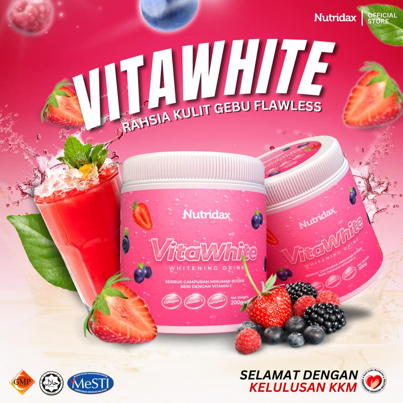 VitaWhite powder mixed Berries Juice Fruity Minuman sugar free - TikTok ...