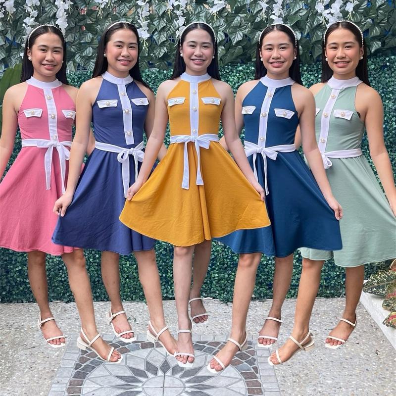 SHANE HALTER DRESS Plain (fit for 8-15 years old) - TikTok Shop Philippines