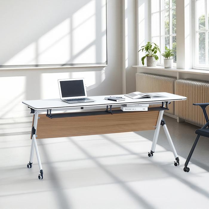 Jual Yori Lite Meja Training 1850 Putih/Cokelat Oak Meja Kerja Dengan ...