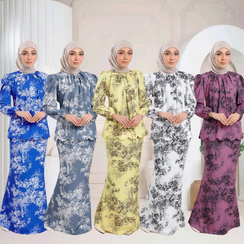 AIRIS MINI KURUNG SCALLOP MATERIAL PREMIUM PRINTED MANGO SIL - TikTok ...