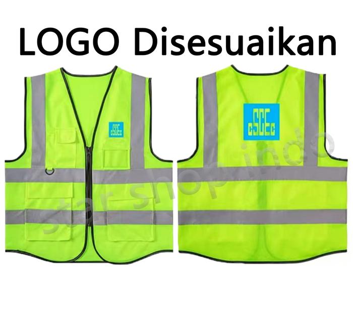 Jual Sablon Safety Vest Proyek Polyester / Sablon Rompi proyek Safety ...