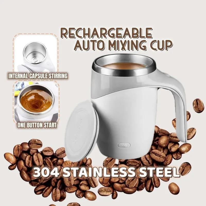 Rechargeable 380ml Auto Stirring Mug Travel Self Stir Magnetic - TikTok ...