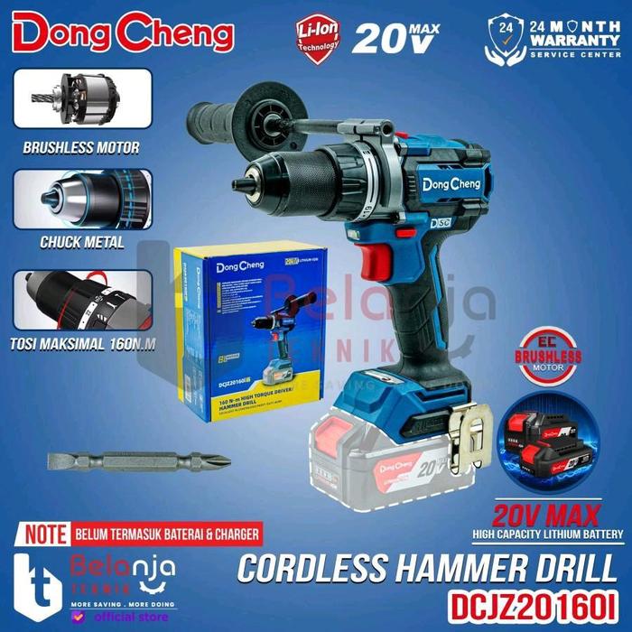 Promo DongCheng Mesin Bor Baterai DCJZ20160i Z Cordless Hammer Drill ...