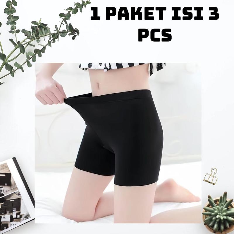 3 PCS Celana Legging Pendek Wanita Dewasa Shortpants Bahan Spandek ...