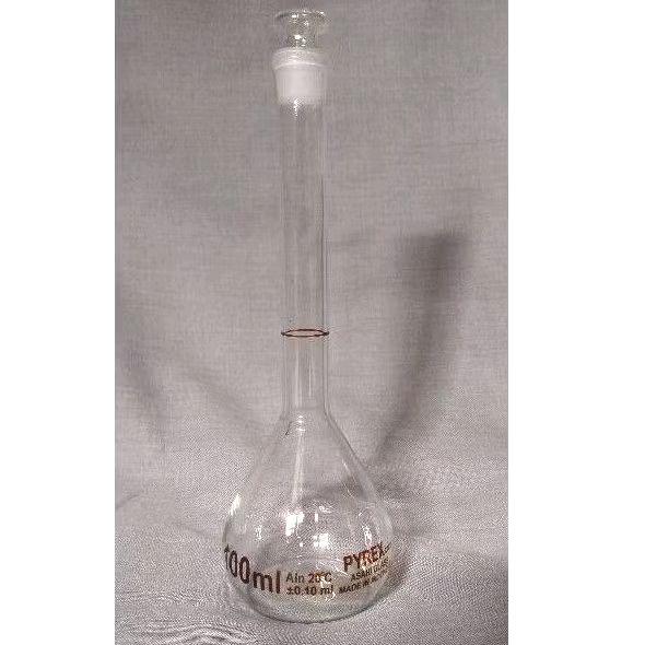 Labu ukur 100 mL pyrex volumetrik flask glass - Shop | Tokopedia