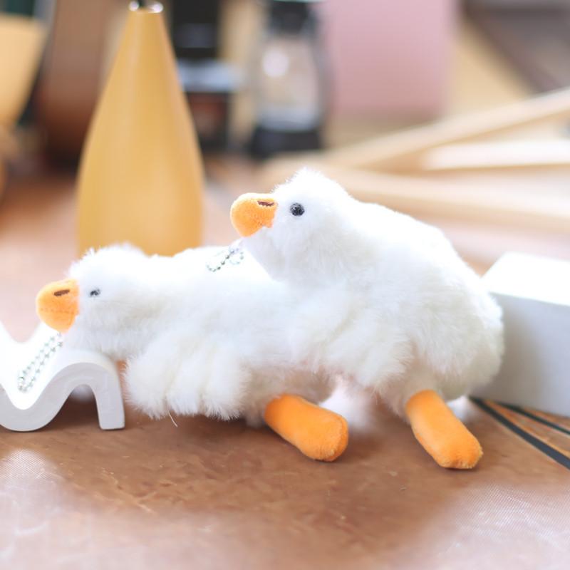 Cute White Goose Plush Keychain Stuffed Animal Short Plush P - TikTok ...
