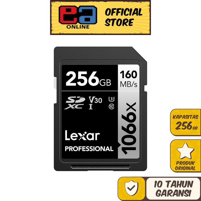 Promo Lexar SDXC Professional 1066x SDXC UHS-I U3 V30 Original - 256GB ...