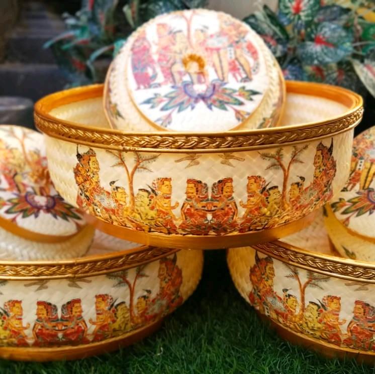 BOKOR WAYANG 30CM bahan kulit bambu kwalitas pernis dan gambar - Shop ...