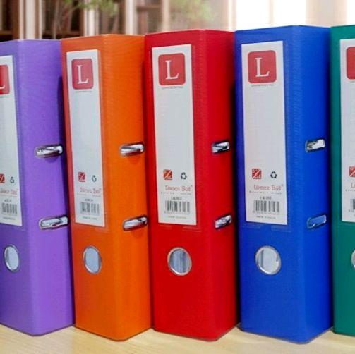 Jual (1 Pcs) Lorenz Bell Ordner A4 Linen warna warni cerah/File Arsip ...