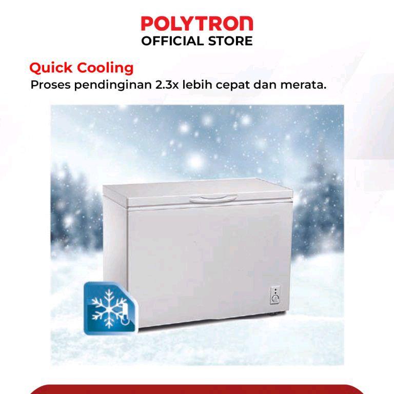 POLYTRON Chest Freezer 300 Liter PCF 318 Kapasitas Besar Super Freeze ...