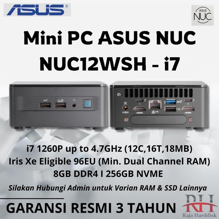Promo MINI PC ASUS INTEL NUC i7 GEN 12 FULLSET WIN11 +RAM 8GB +SSD ...
