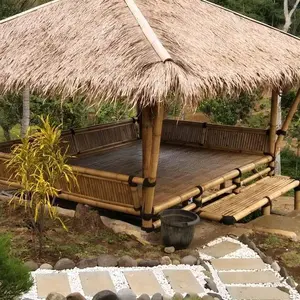 gazebo bambu,saung bambu gazebo dengan anyaman dinding bambu belah ...