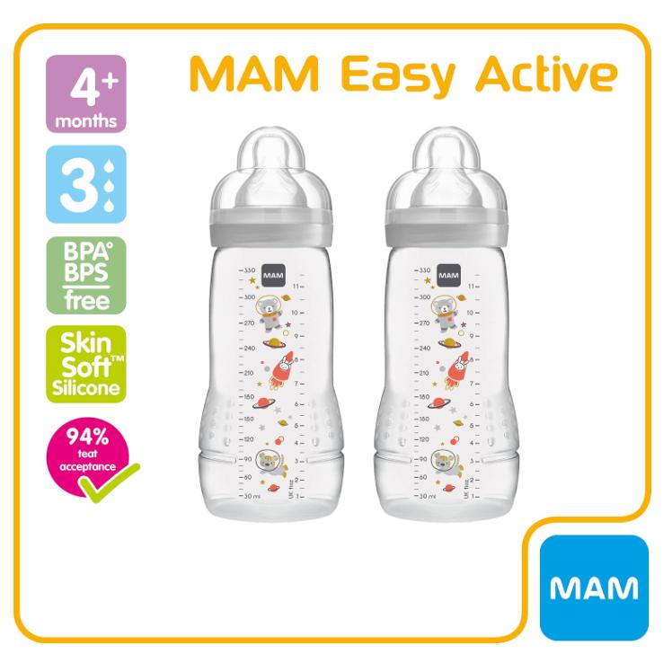 MAM Easy Active Bottle 270ml/330ml Single (w/o Box) or Twin pack ...