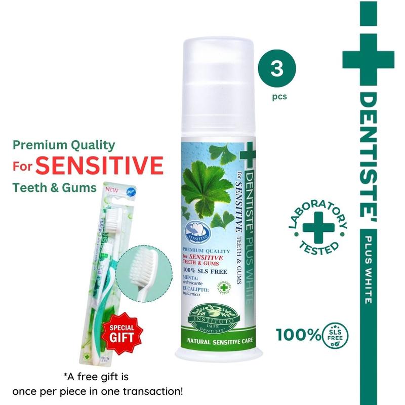 Dentiste Sensitive Toothpaste Pump 120g+Free 5g toothbrush - TikTok ...