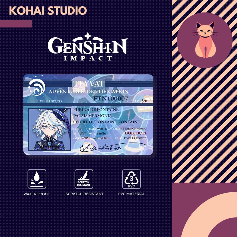 Genshin Impact ID Card Adventurer Identification Cosplay BEE - TikTok ...