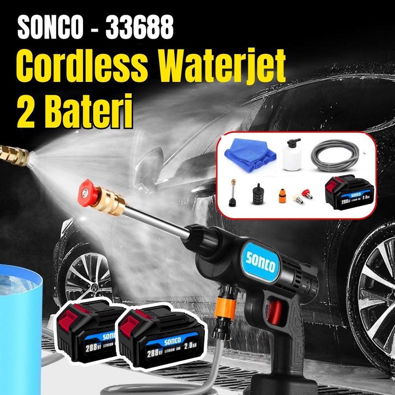 SONCO 688V Cordless Water Jet Portable Car Wash High Pressur - TikTok ...