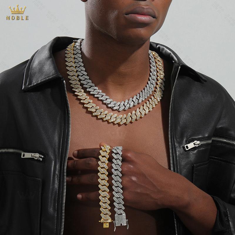 【NOBLE】Cuban Shiny Hip hop Rapper Chain Stainless Steel Necklace ...