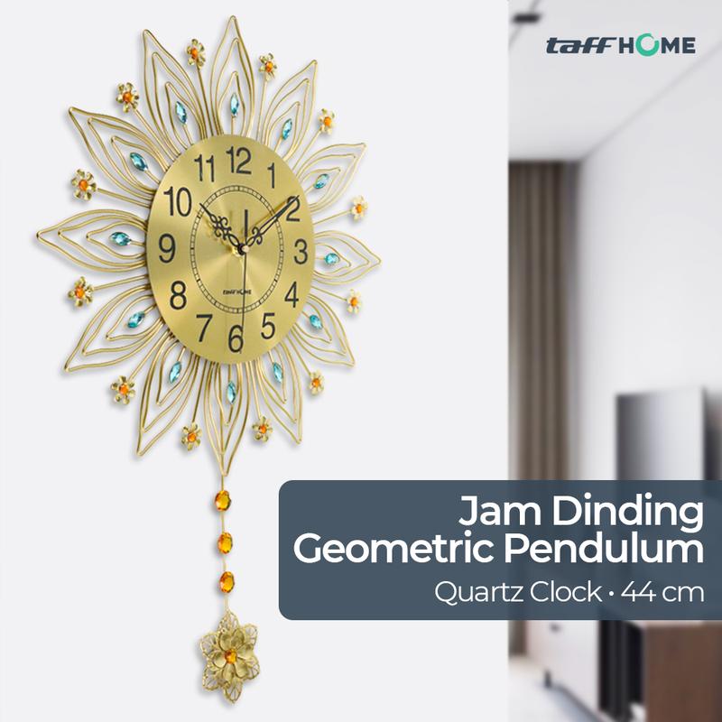 Jam Dinding Bulat Mewah Quartz Clock 3D Geometric Pendulum 4 - Shop | Tokopedia
