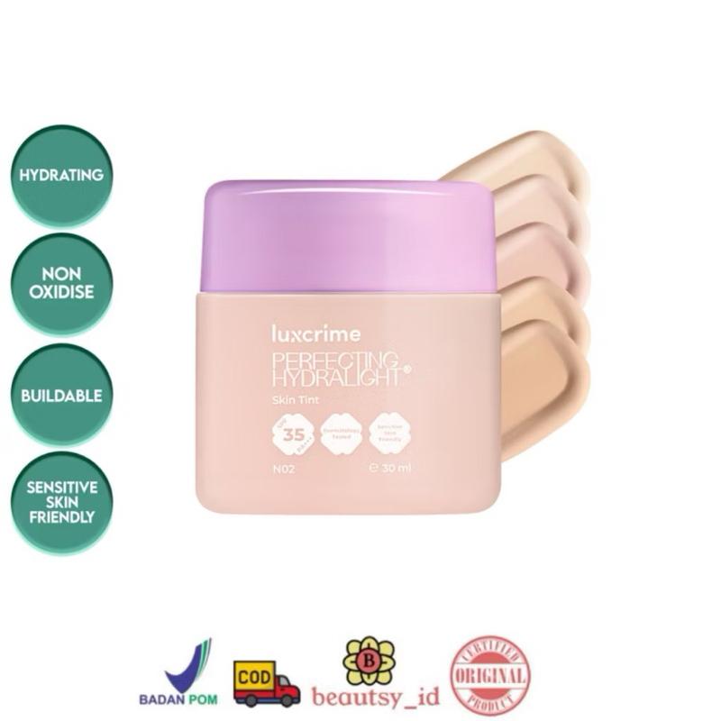 Luxcrime Perfecting Hydralight Skin Tint SPF 35 PA+++ 30ml Hydrating ...