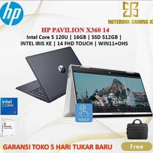 Promo HP PAVILION X360 14 CORE 5 120U 16GB 512GB W11+OHS 14" FHD IPS ...