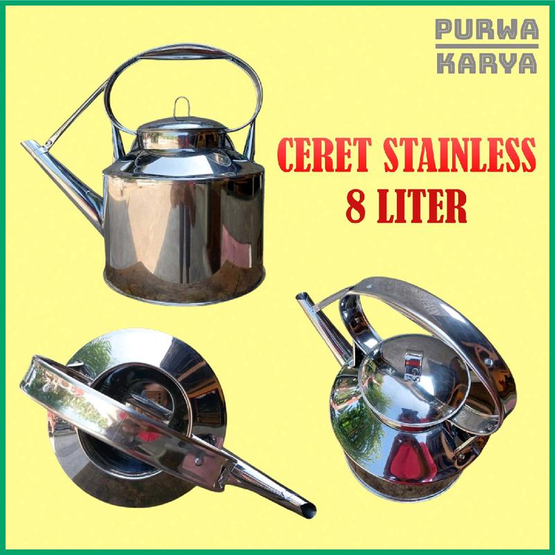 Ceret Angkringan Stainless 8 Liter Awet Tebal Teko Pot Ketel - Shop ...