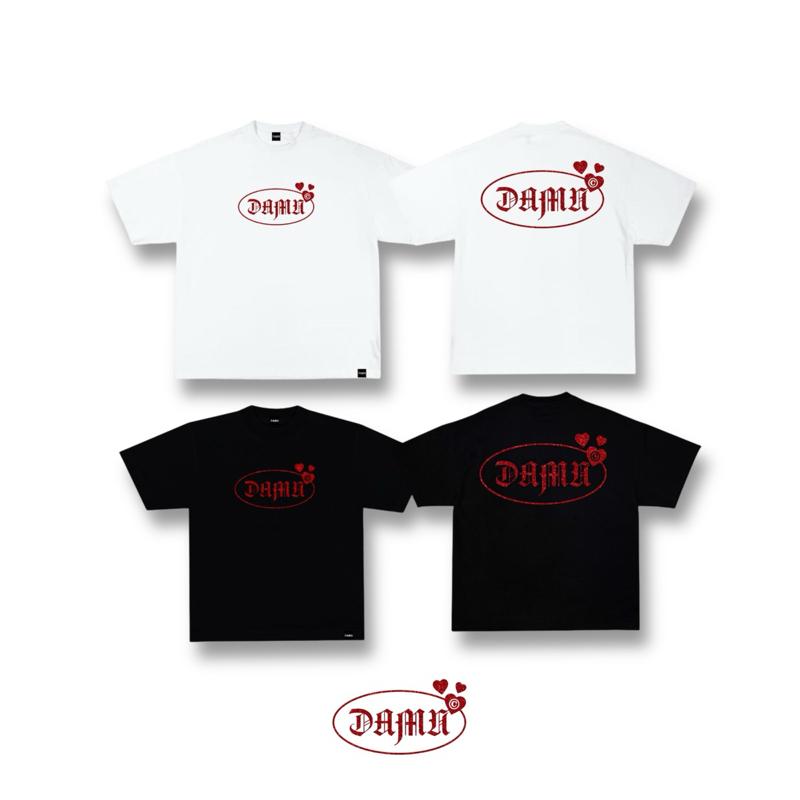 DAMN VALENTINES DAY BLING OVERSIZED CREW NECK TEE - TikTok Shop Philippines