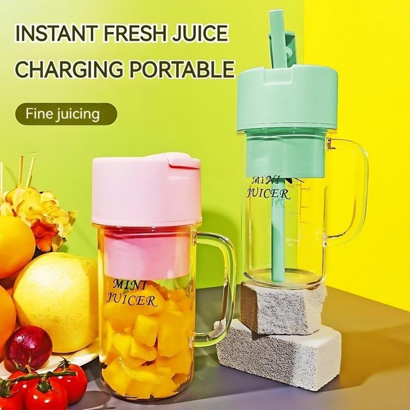 Portable Electric Juicer Mini Juicing Cup Blender With Straw - TikTok ...