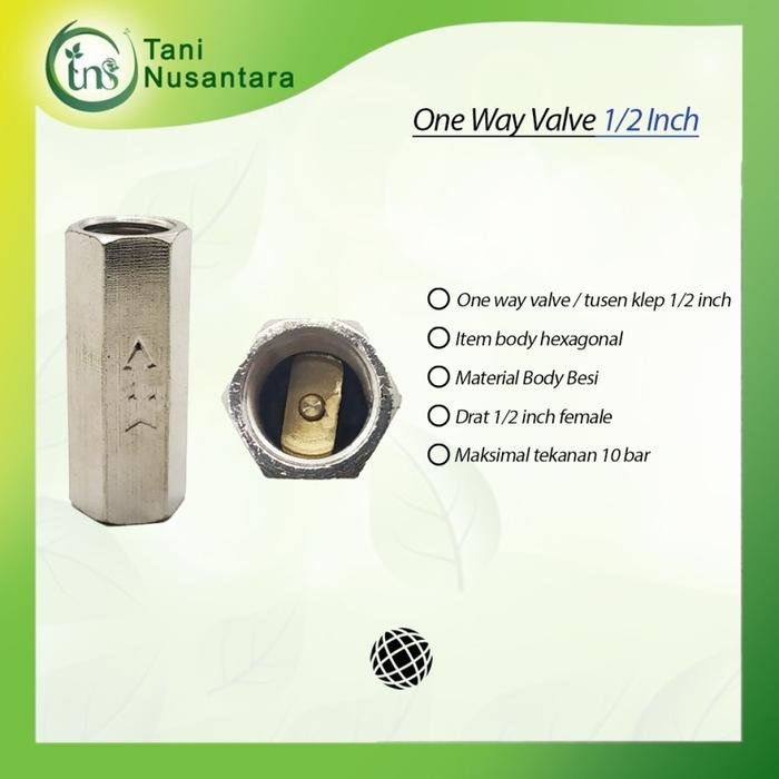 Jual Check Valve / One Way Valve / No Return Valve 1/2 Tusen Klep - Kab ...