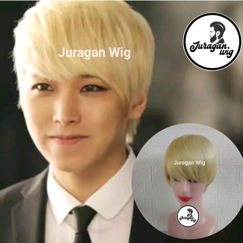 WIG RAMBUT PASLU PRIA WARNA BLONDE - Shop | Tokopedia