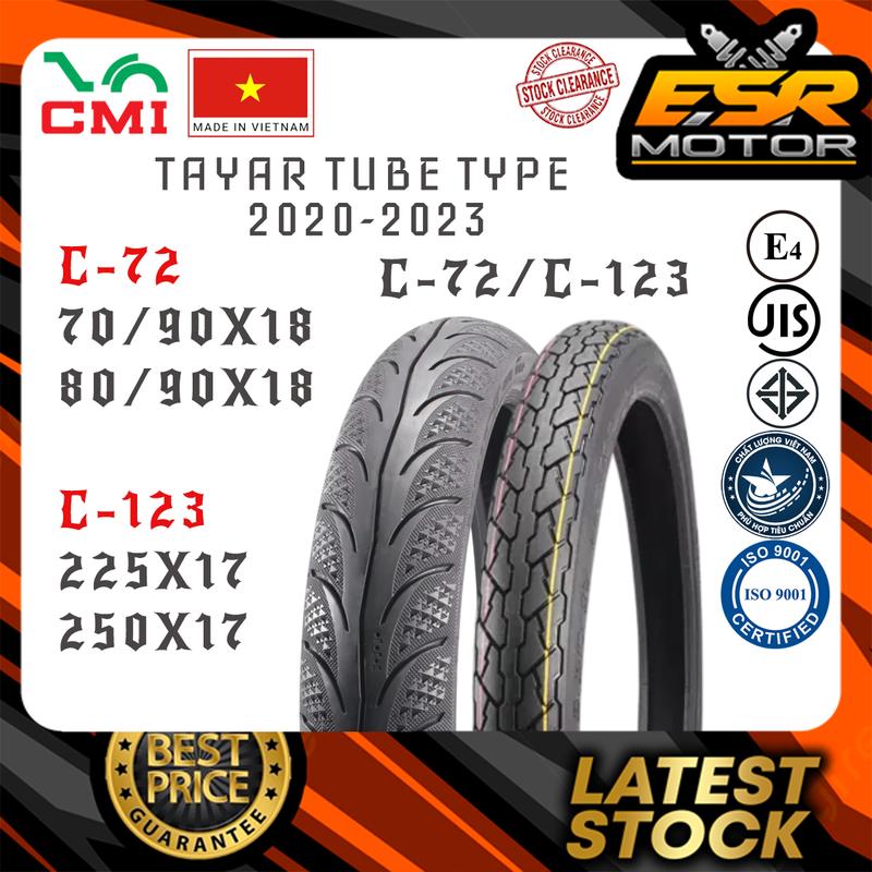 **[CLEAR STOCK] CMI RACING MOTORCYCLE TAYAR 2020-2023 TUBE TYPE BUNGA ...