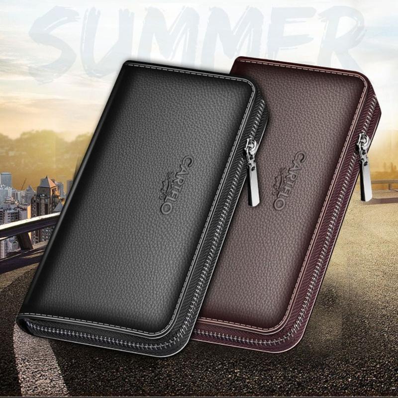 Dompet Panjang, Rekaan Zip, Bahan Kulit PU Baharu, Kapasiti Besar ...