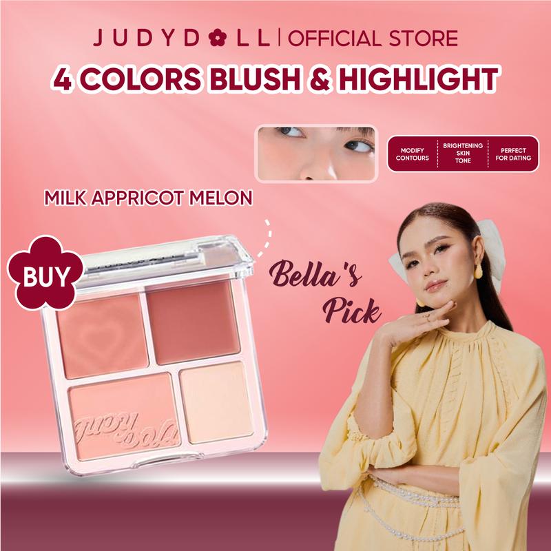 [Bella's Pick] JUDYDOLL 4 Color Blush & Highlight Palette - TikTok Shop ...