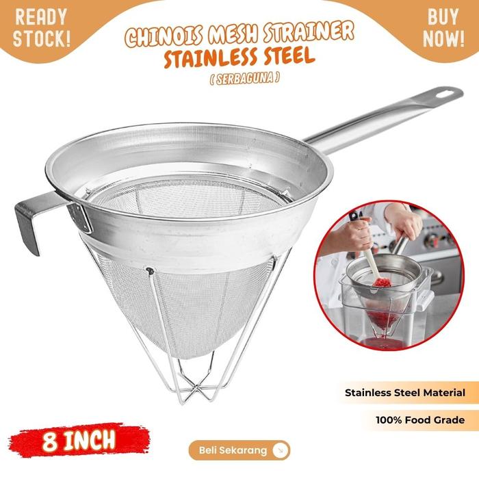 Jual Bouillon Strainer Heavy Duty 20cm 8in Stainless Saringan Kerucut ...