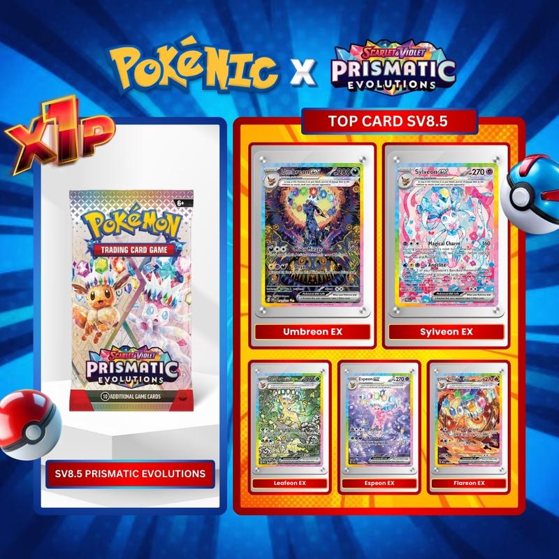 Pokemon Card SV8.5 Prismatic Evolutions Booster Pack - TikTok Shop Malaysia