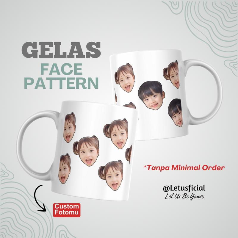 Gelas Mug Custom Foto Muka Wajah | Gelas Keramik Face Patter - Shop ...