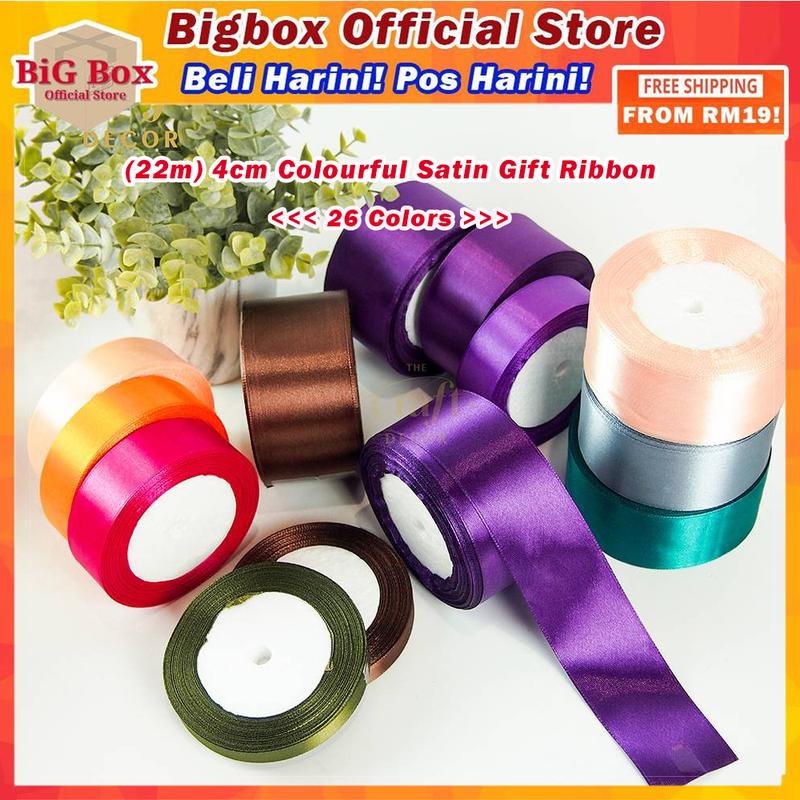 (22M) 4CM SATIN Ribbon Reben Riben Gift Satin Organza Flower - TikTok ...