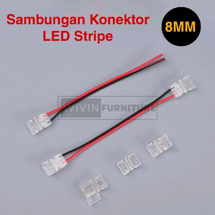Promo WIVIN Sambungan Konektor LED Stripe SMD/COB 12V/24V 8mm Connector ...