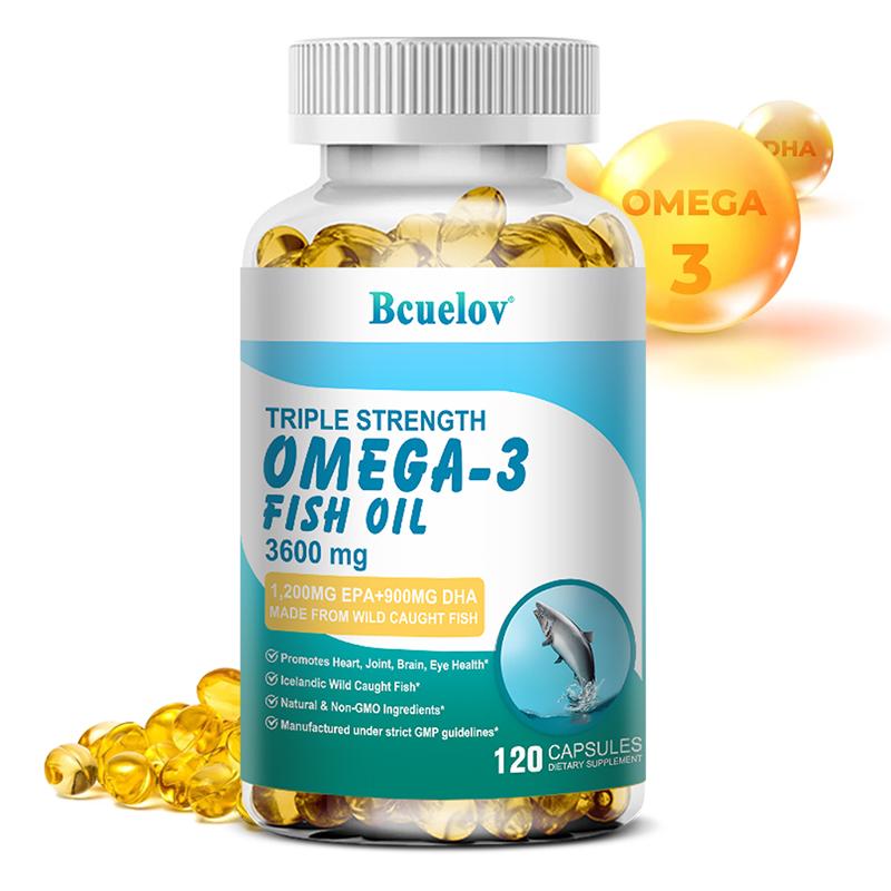 Bcuelov Omega-3 Fish Oil 1,200 mg EPA + 900 mg DHA 30 60 120 - TikTok ...