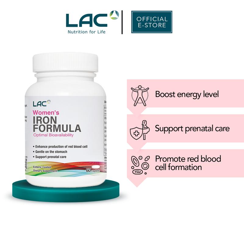 LAC Women's Iron Formula (60 caplets) - increase iron red blood cell ...