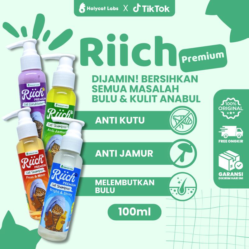 Holycatlabs Shampoo Kucing Anti Kutu Anti Jamur Berkilau Riich - Shop ...