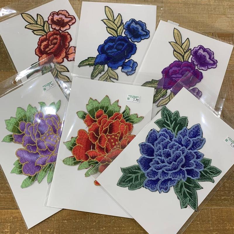 Bunga 3D Sulam Tampal (Embroidered Patches) 01 - TikTok Shop Malaysia