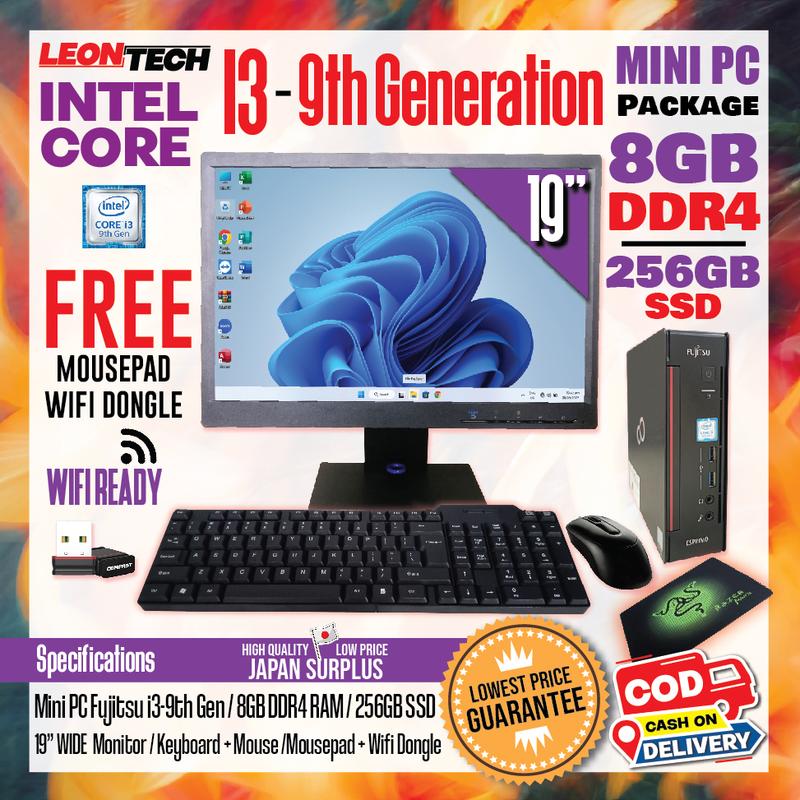 COMPUTER PACKAGE / FUJ MINI PC WITH INTEL CORE i3 - 9th Generation ...